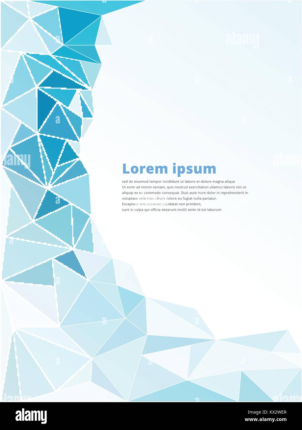 Light blue polygonal mosaic background vector illustration with copy ...
