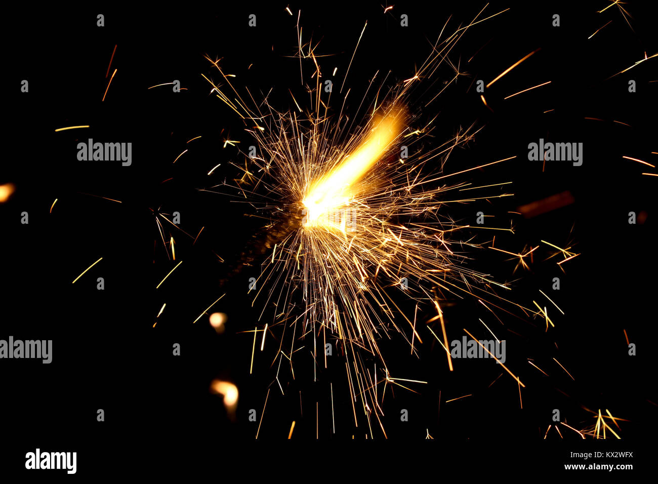 lit sparkler at night, new years eve Stock Photo - Alamy