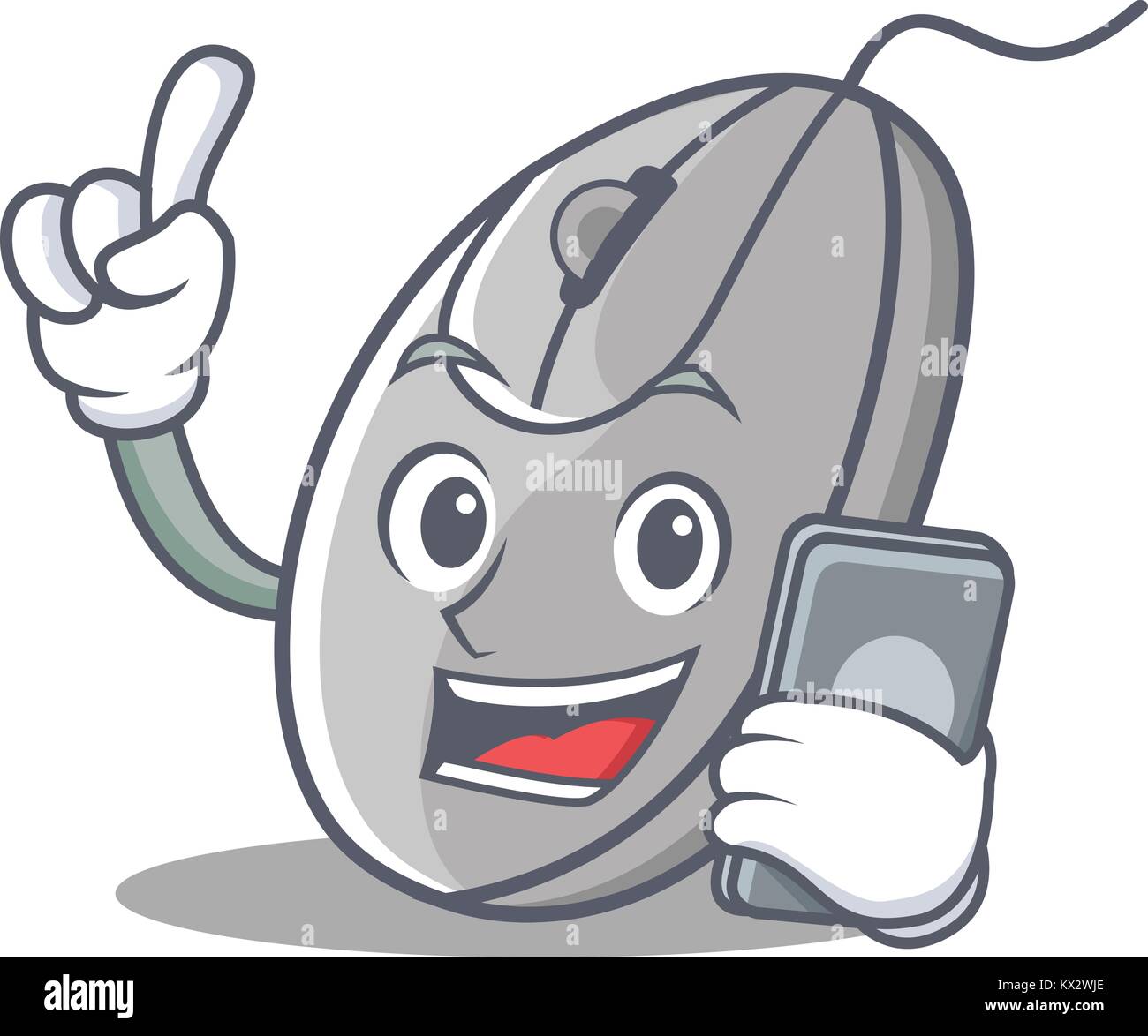 With phone mouse character cartoon style Stock Vector Image & Art - Alamy
