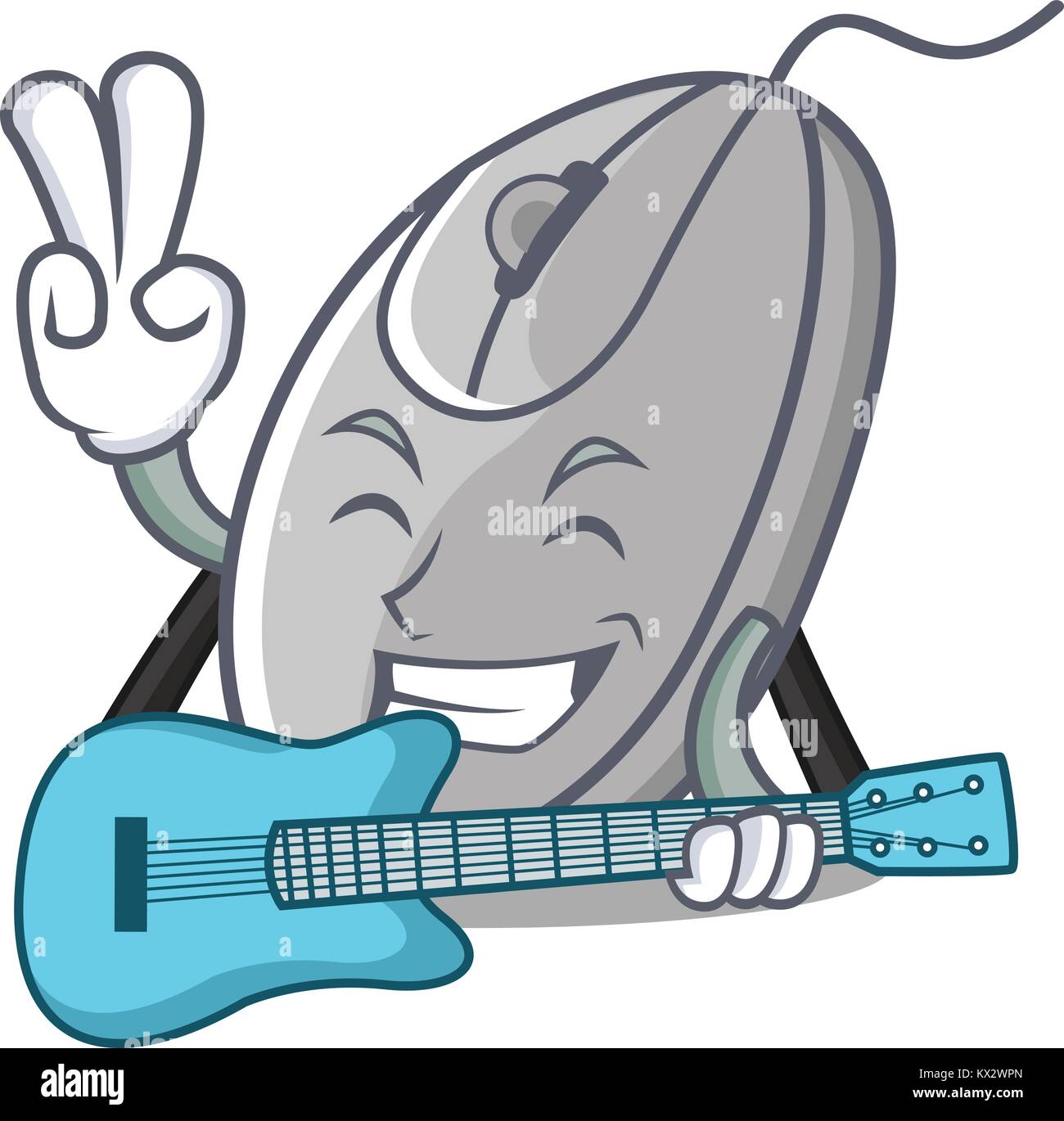 With guitar mouse mascot cartoon style Stock Vector Image & Art - Alamy