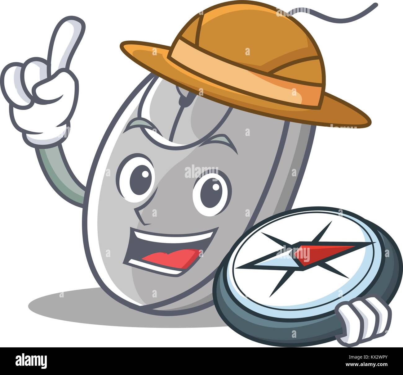 Explorer mouse mascot cartoon style Stock Vector Image & Art - Alamy