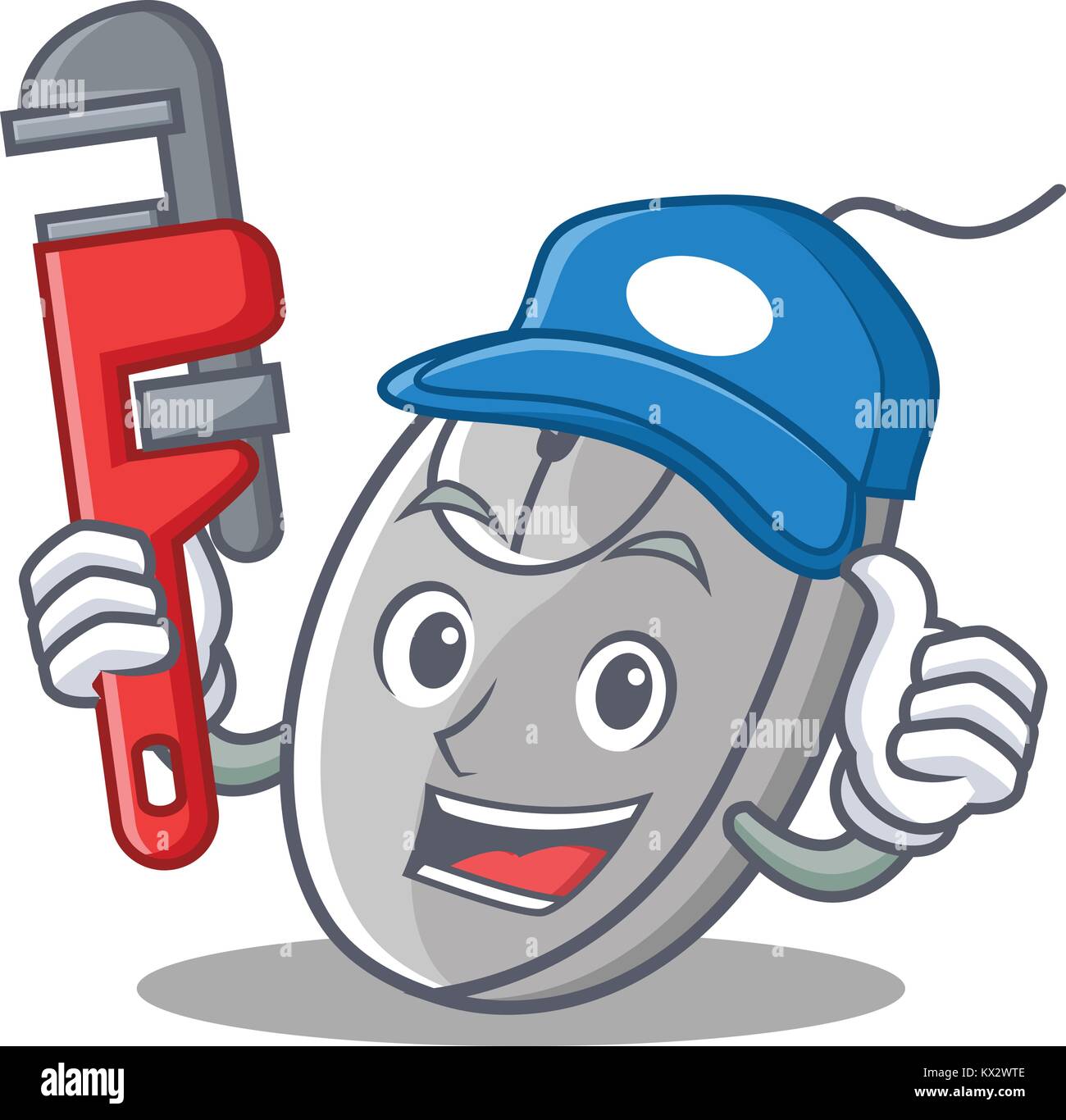 Plumber mouse mascot cartoon style Stock Vector Image & Art - Alamy