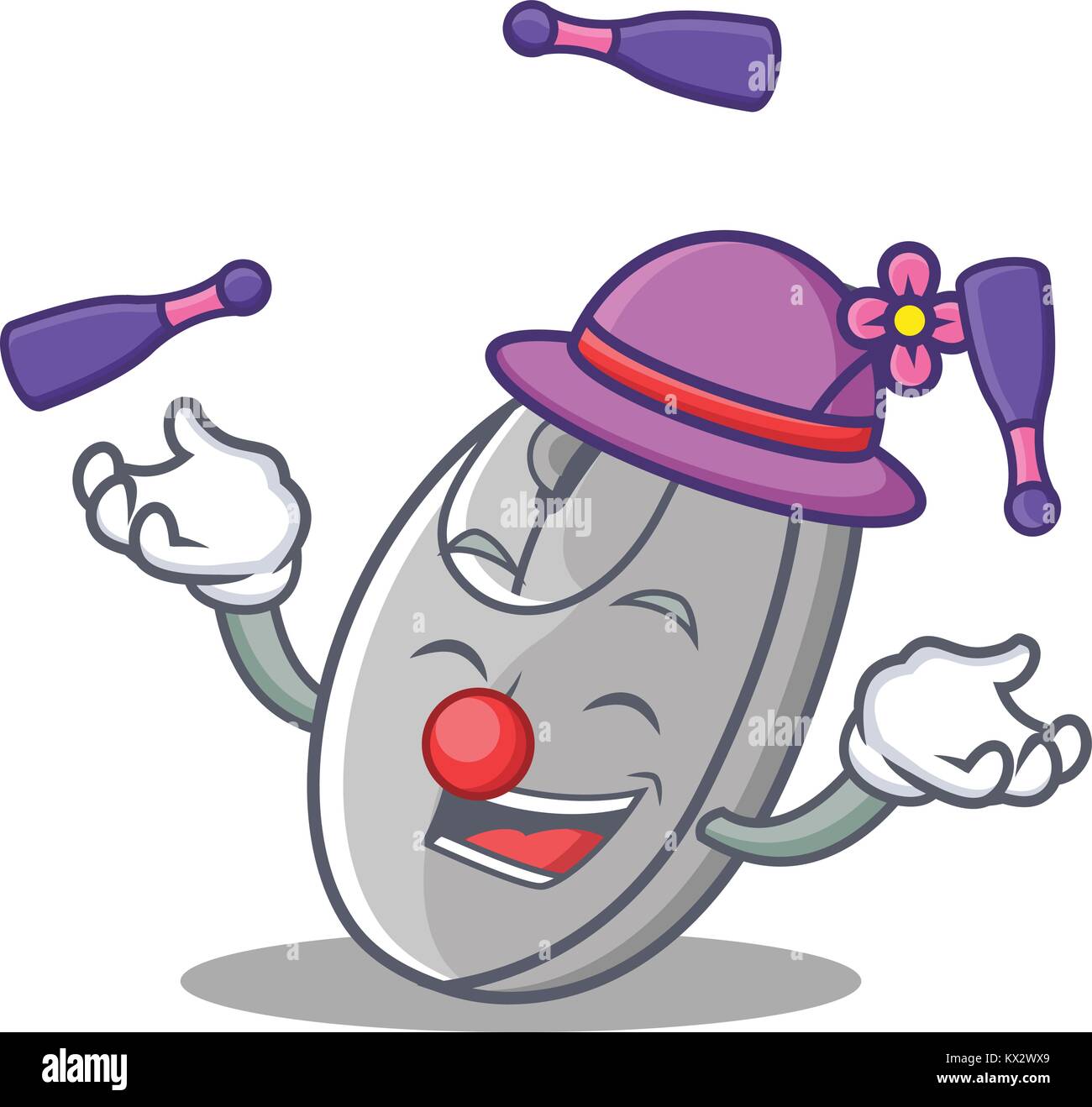 Juggling mouse mascot cartoon style Stock Vector Image & Art - Alamy