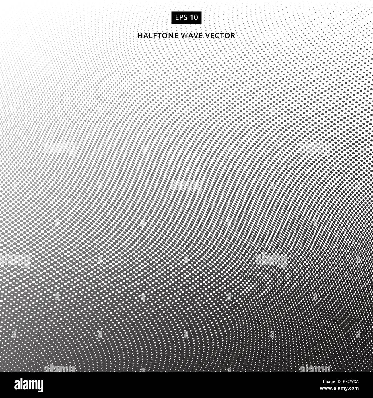 Abstract dotted background. Halftone wave effect vector white ...