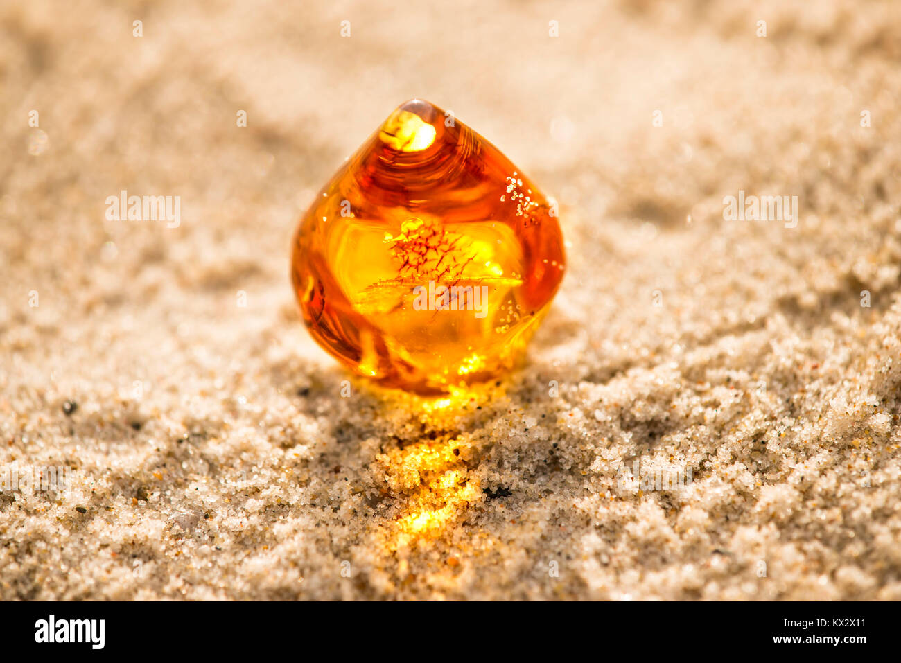 Amber on a beach of the Baltic Sea Stock Photo - Alamy