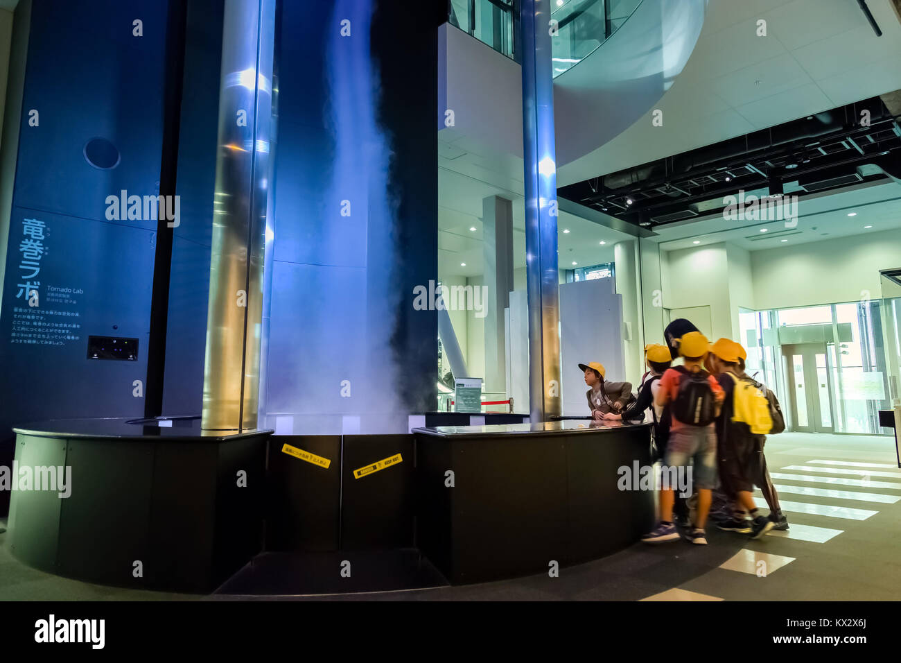 NAGOYA, JAPAN - NOVEMBER 18, 2015: Clary storm simulator displayed at ...