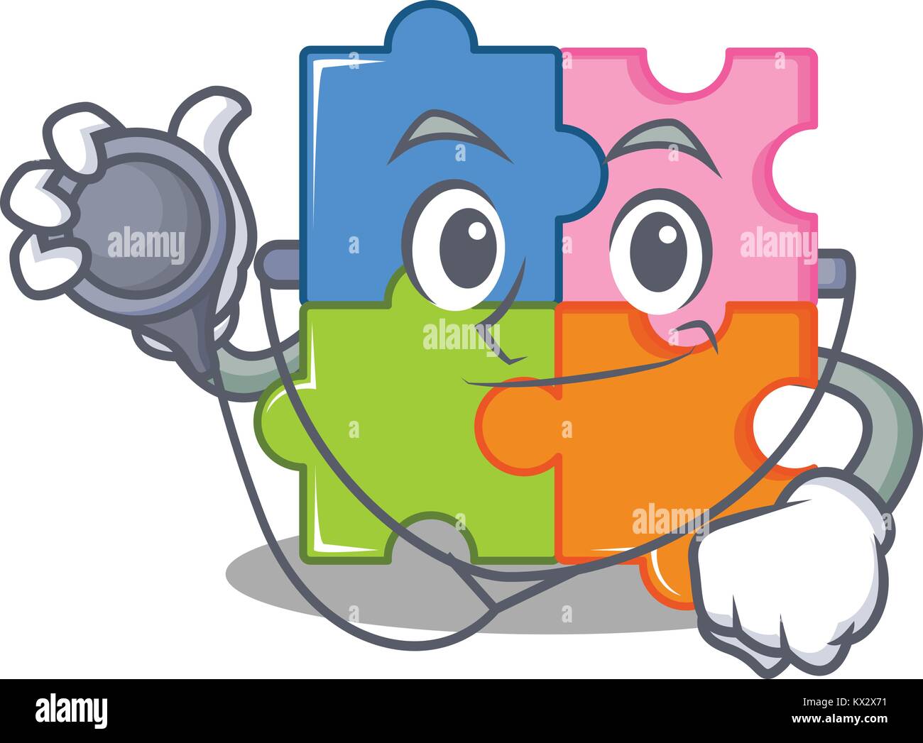 Doctor puzzle character cartoon style Stock Vector Image & Art - Alamy