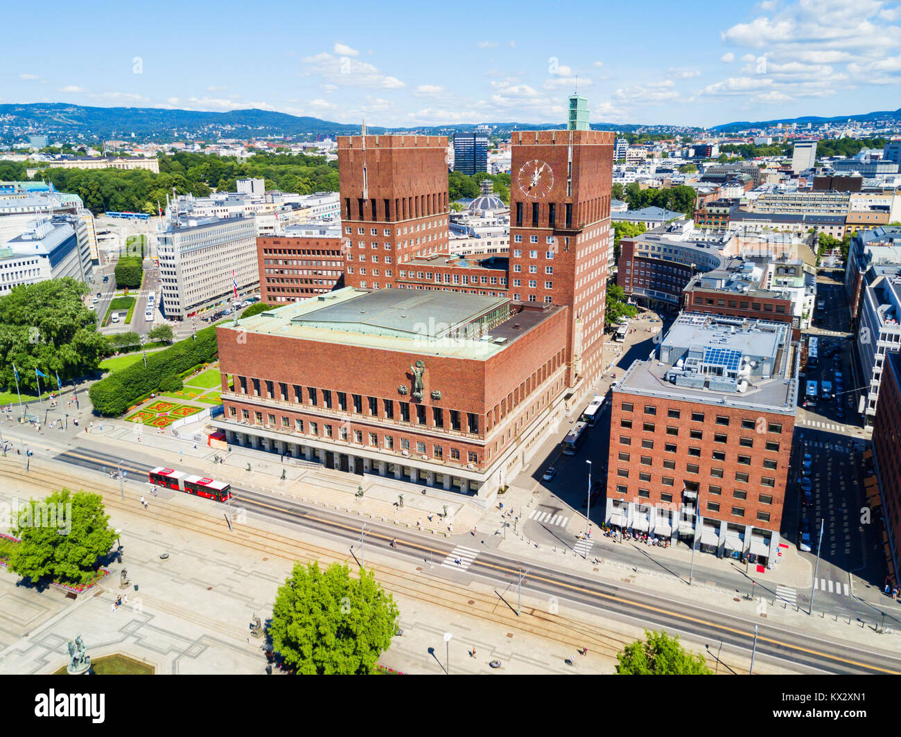 Harbour and townhall of oslo hi-res stock photography and images - Alamy