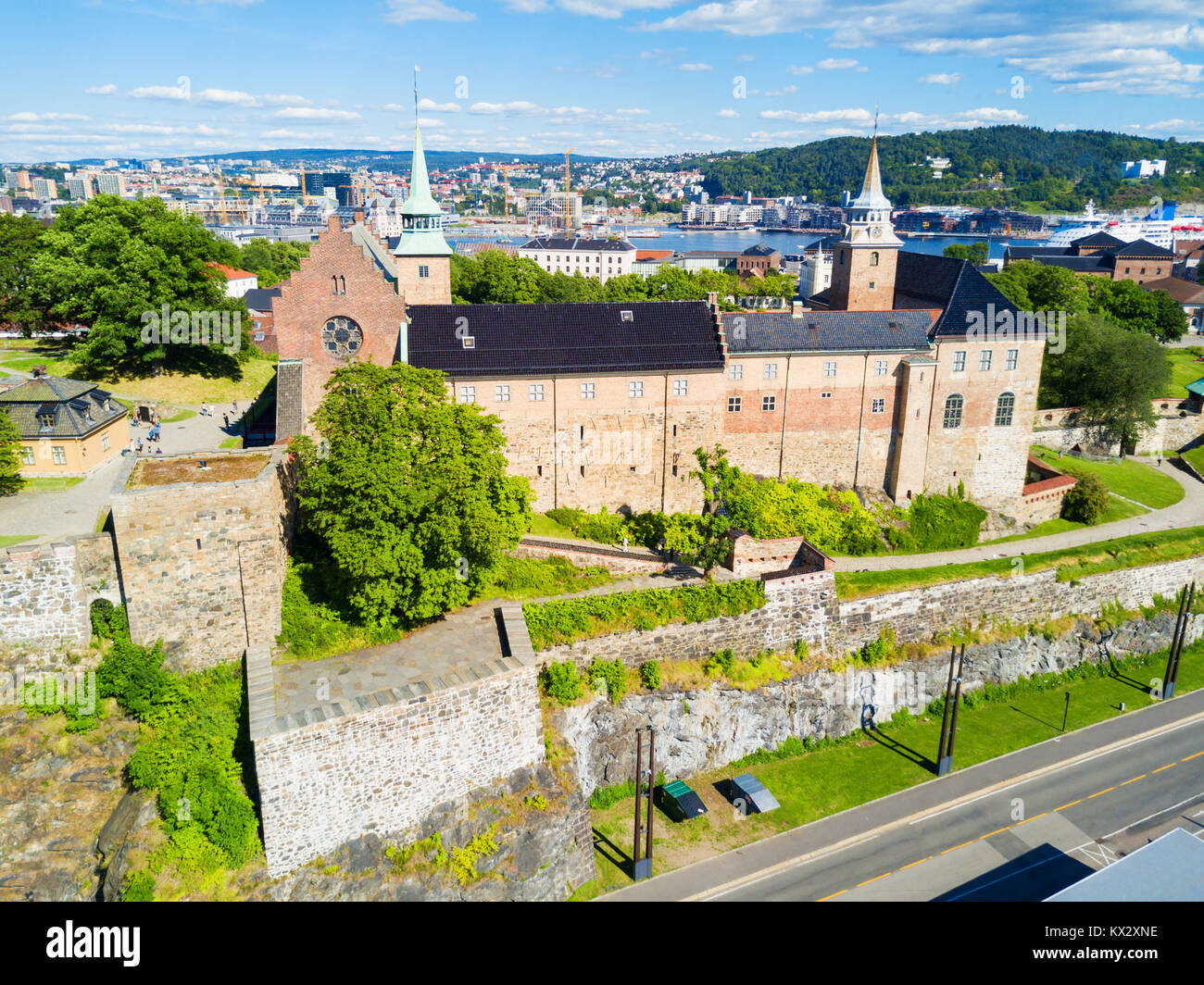 Akershus Fortress in Oslo, Norway. Akershus Festning is a medieval ...