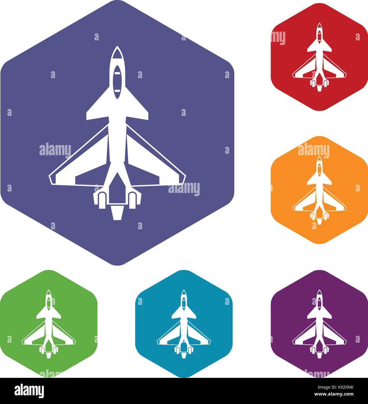 Military fighter jet icons set Stock Vector Image & Art - Alamy