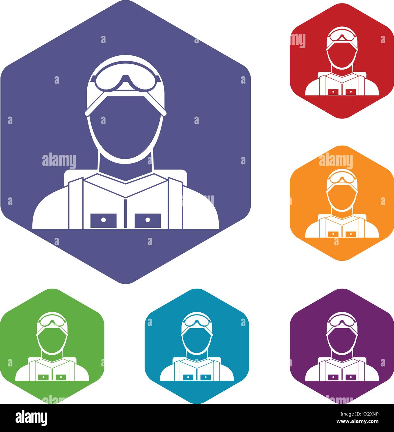 Military paratrooper icons set Stock Vector Image & Art - Alamy