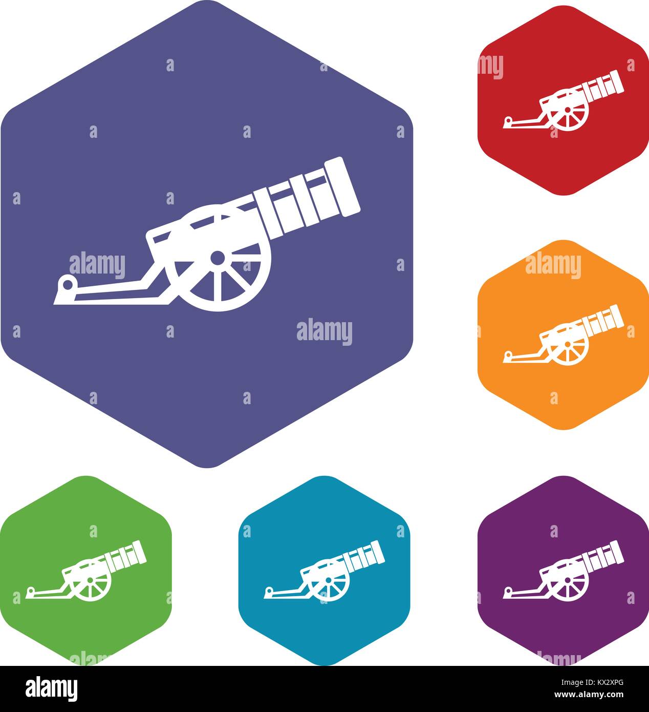 Cannon icons set Stock Vector Image & Art - Alamy