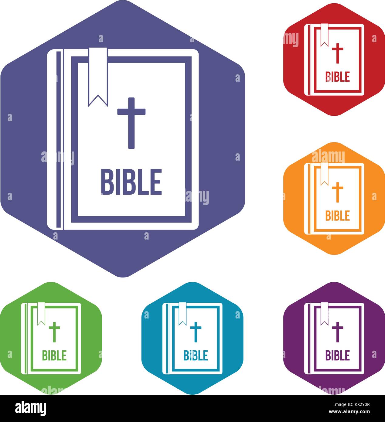 Bible icons set Stock Vector Image & Art - Alamy