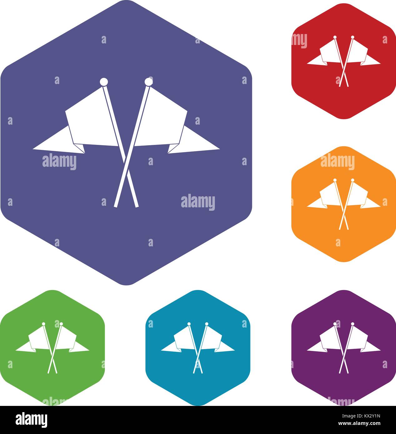 Two flags icons set Stock Vector Image & Art - Alamy