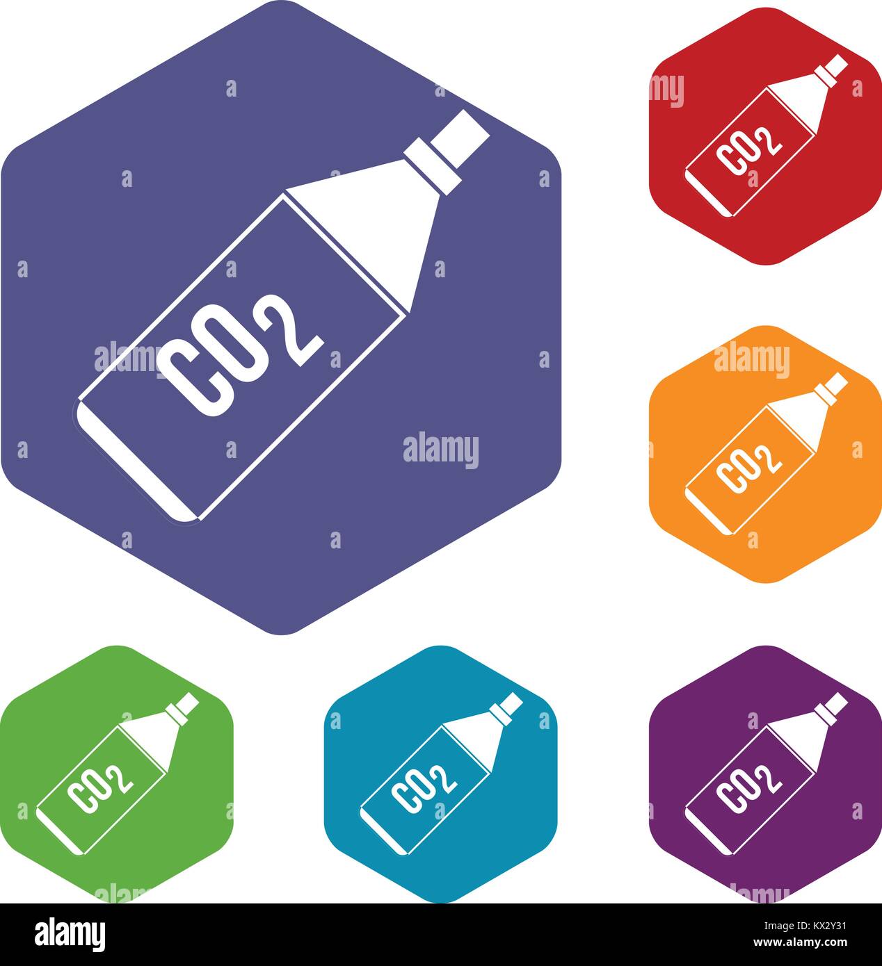 CO2 bottle icons set Stock Vector Image & Art - Alamy