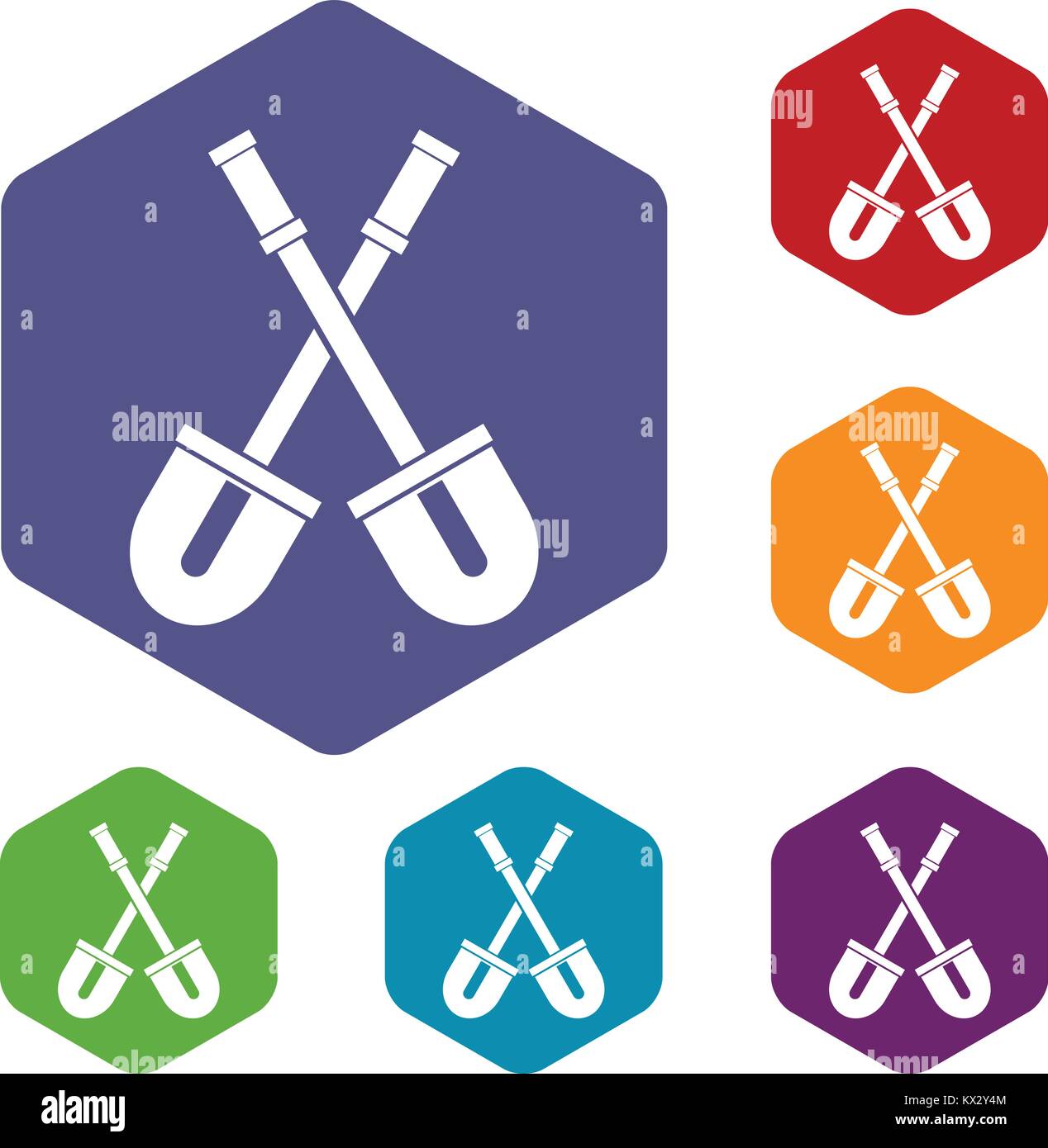 Shovels icons set Stock Vector Image & Art - Alamy