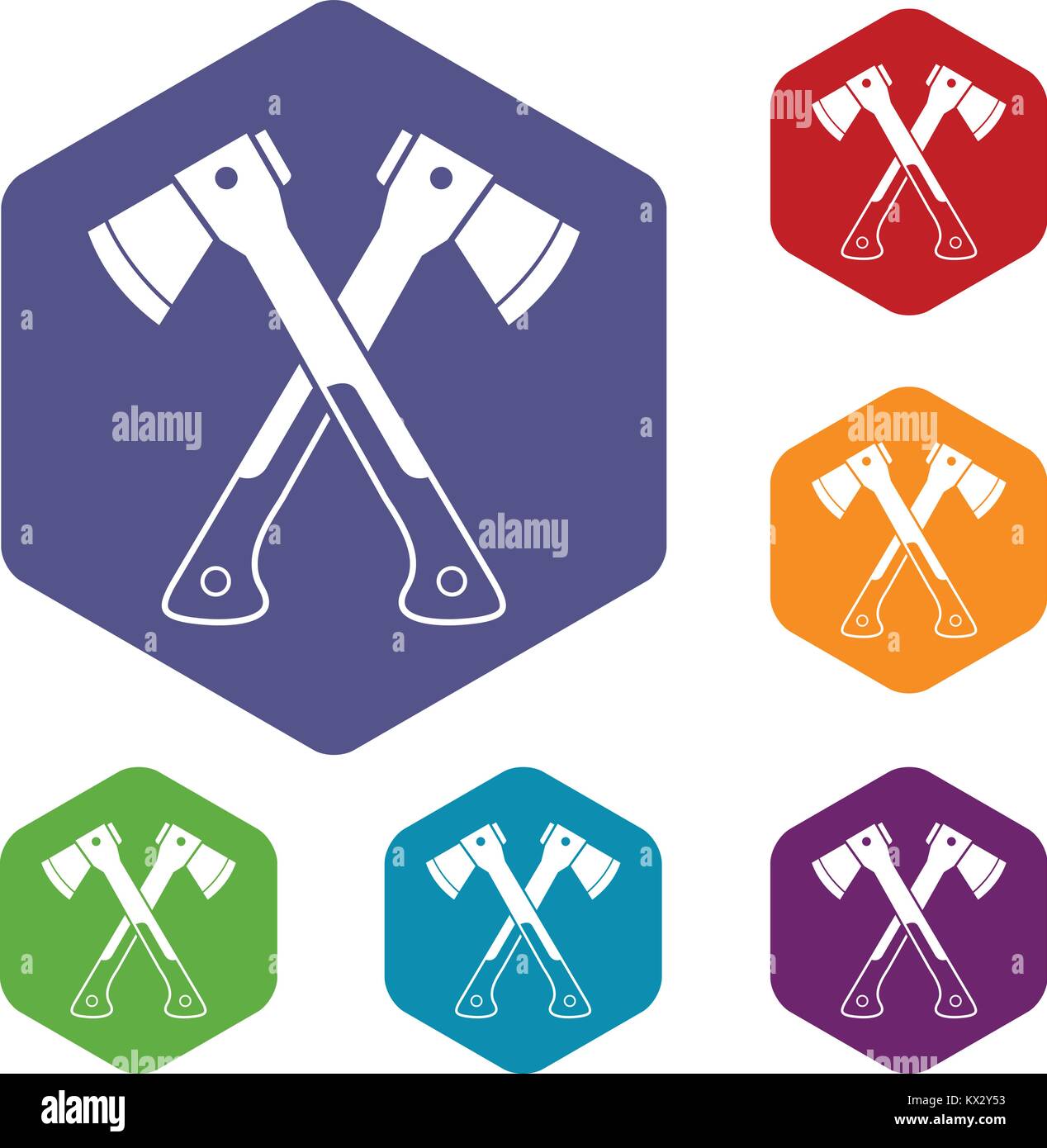 Crossed axes icons set Stock Vector Image & Art - Alamy