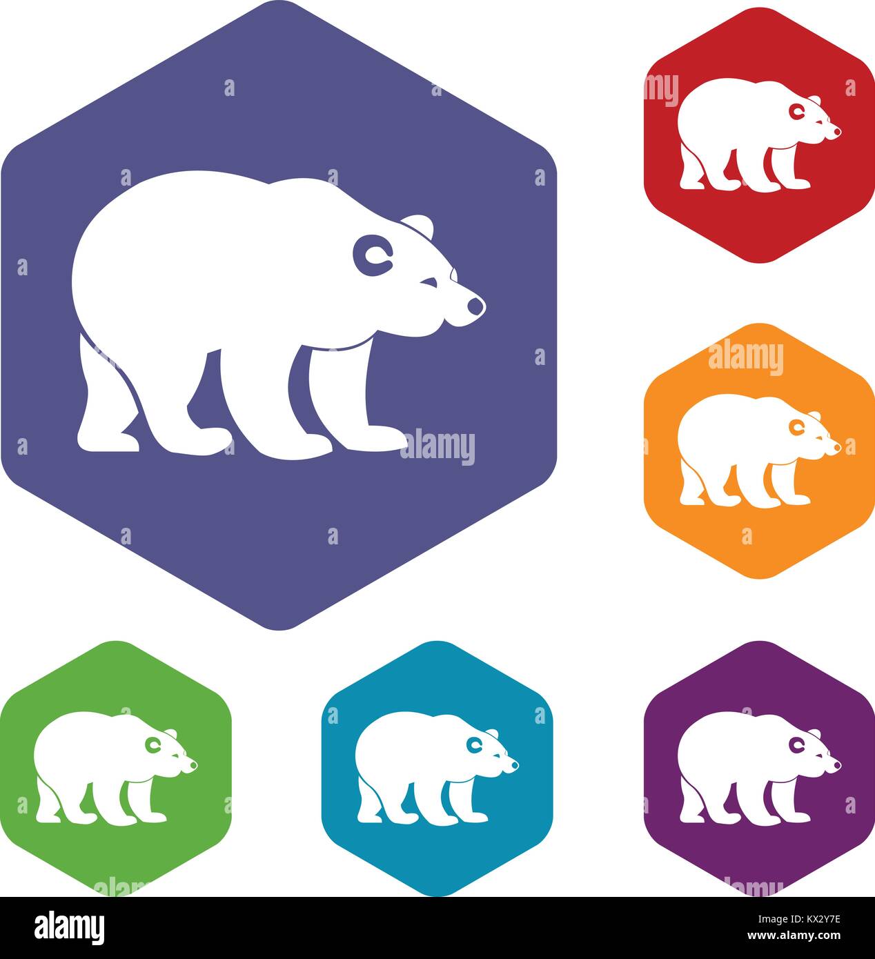 Bear icons set Stock Vector Image & Art - Alamy