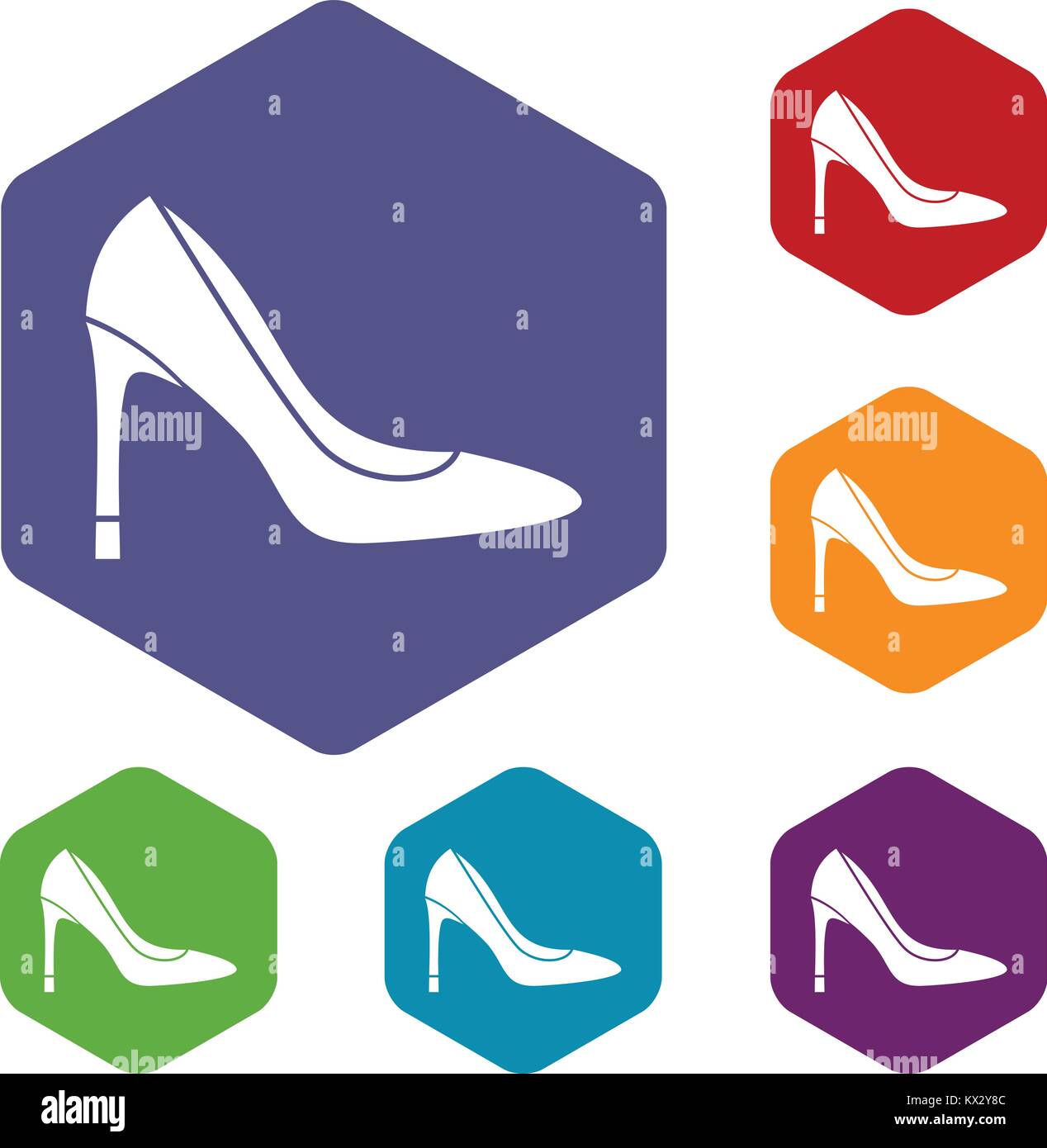 High heel shoe icons set Stock Vector Image & Art - Alamy