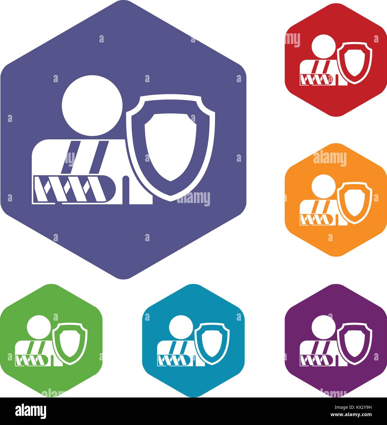 oken arm and safety shield icons set Stock Vector Image & Art - Alamy