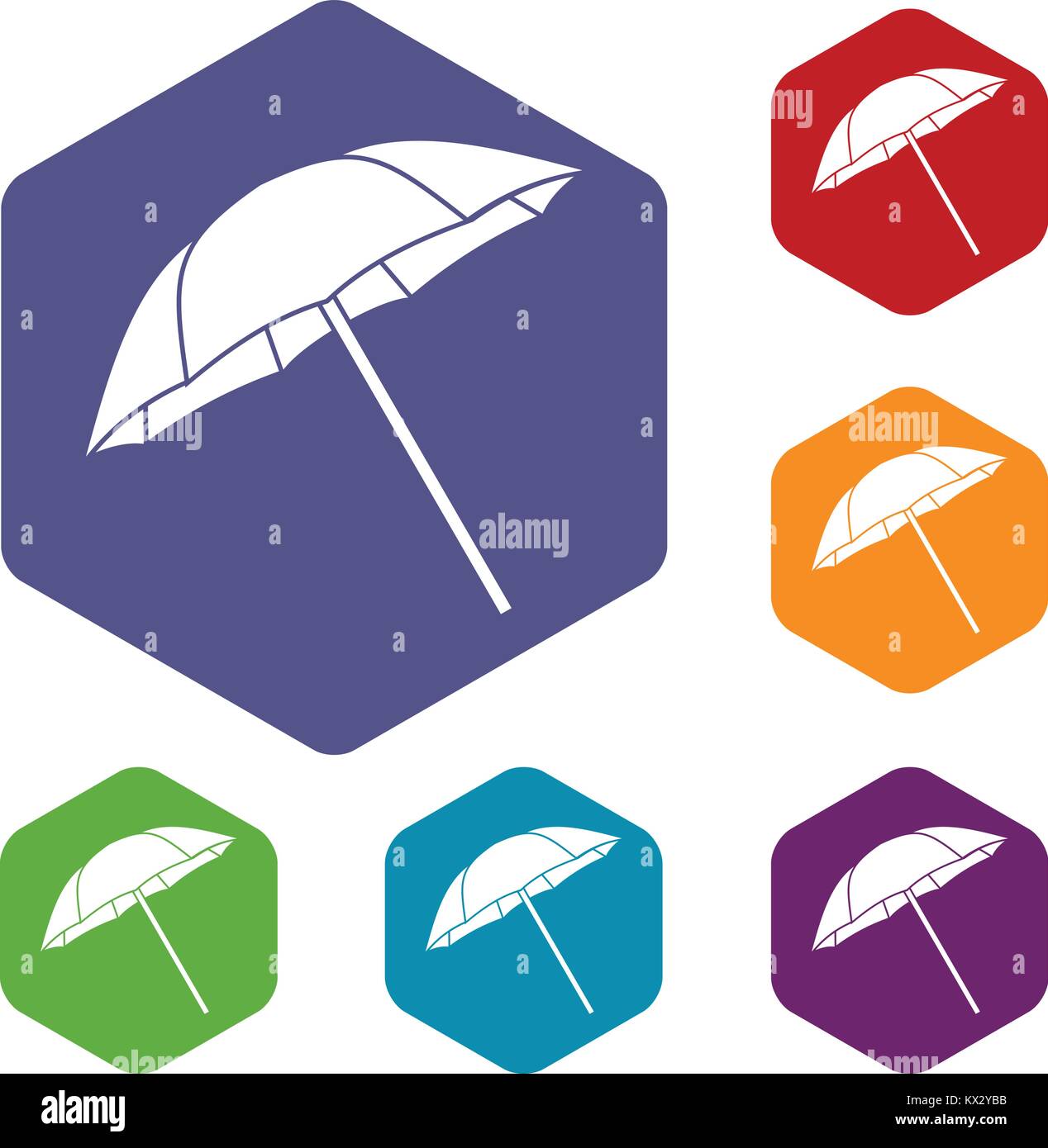Umbrella icons set Stock Vector Image & Art - Alamy
