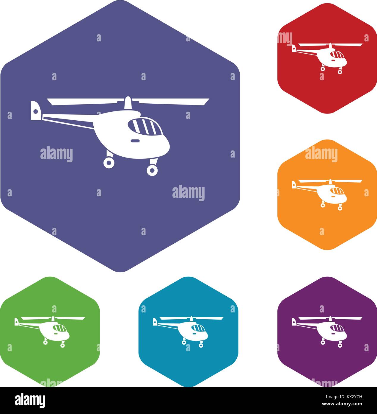 Helicopter icons set Stock Vector Image & Art - Alamy