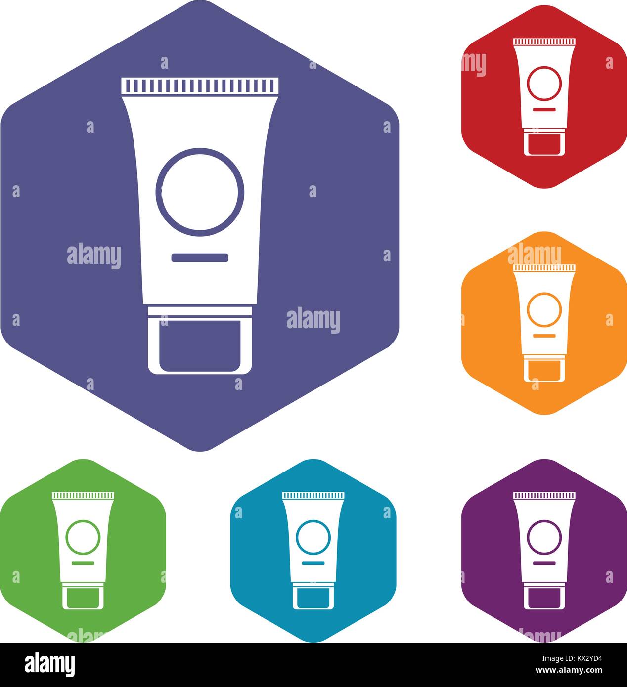 Cosmetic cream tube icons set Stock Vector Image & Art - Alamy