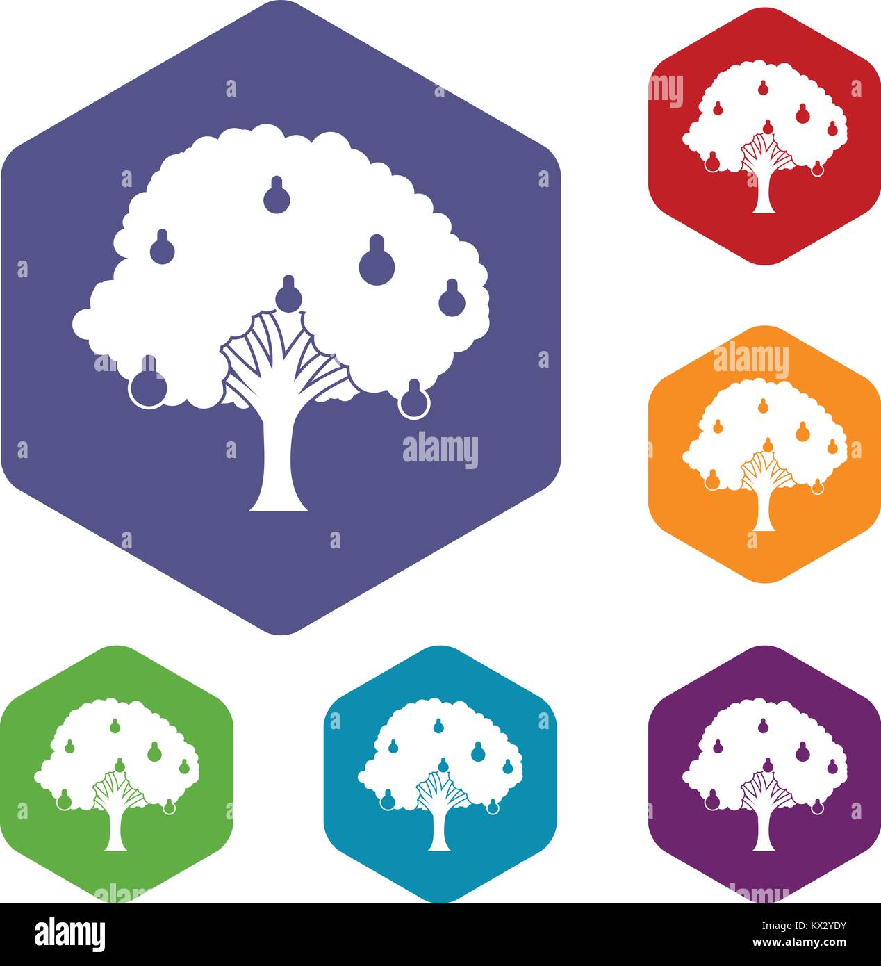 Pear tree trunk Stock Vector Images - Alamy