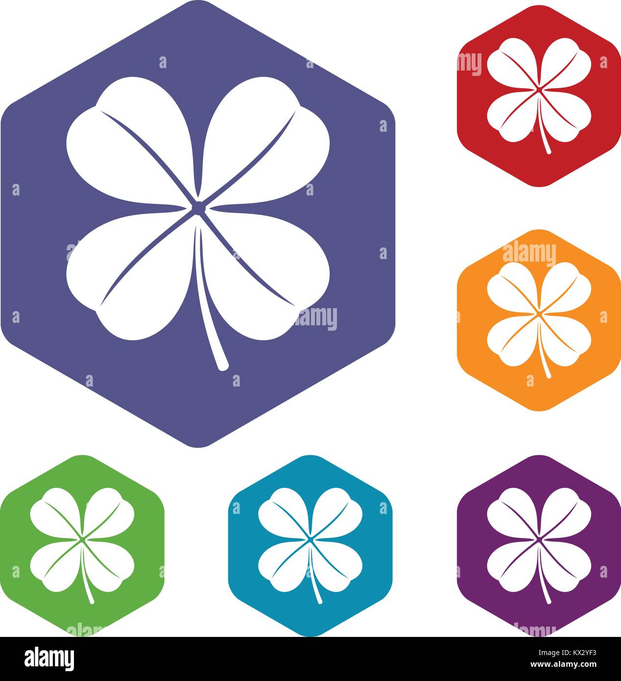 Clover leaf icons set Stock Vector Image & Art - Alamy