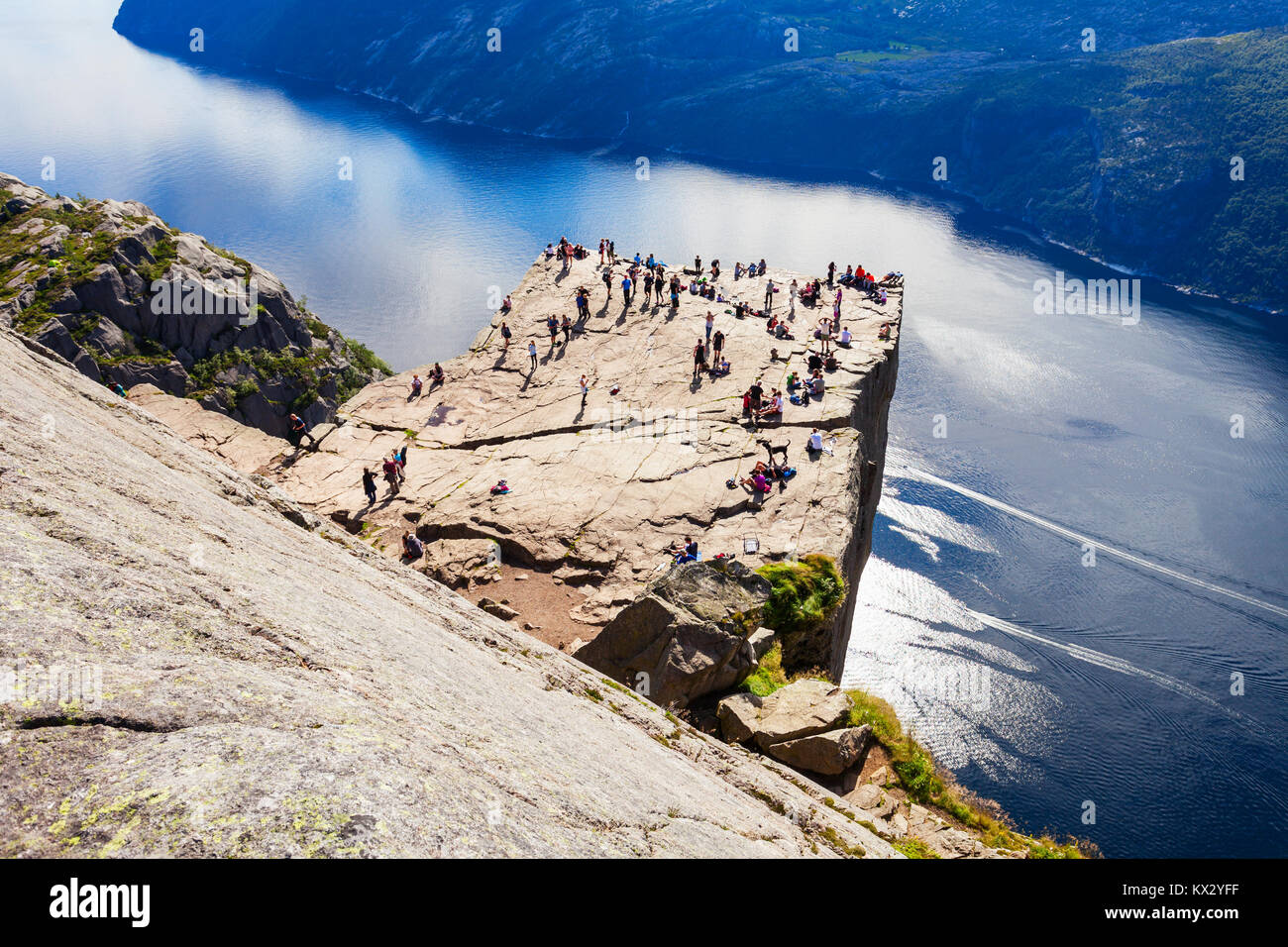 Preikestolen or Prekestolen or Pulpit Rock is a famous tourist ...