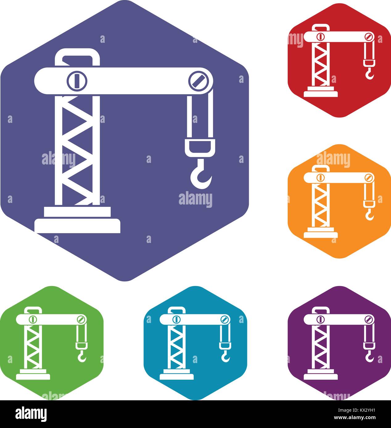 Crane icons set Stock Vector Image & Art - Alamy