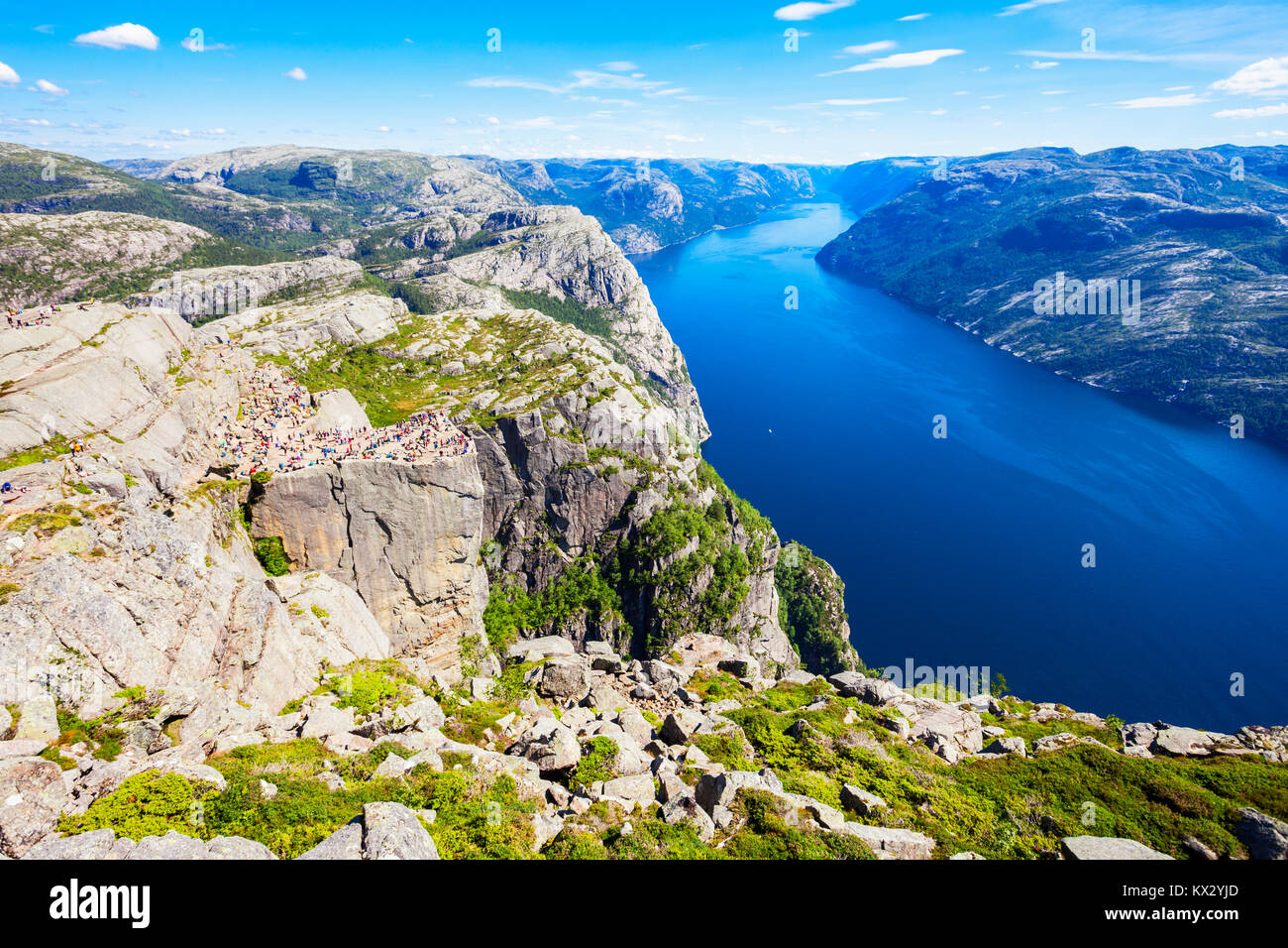 Preikestolen or Prekestolen or Pulpit Rock is a famous tourist ...