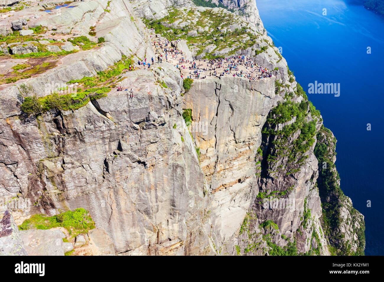 Preikestolen or Prekestolen or Pulpit Rock is a famous tourist ...