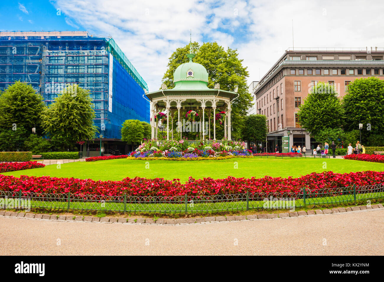 Musikkpaviljongen is the music pavilion, located in Bergen City Park ...