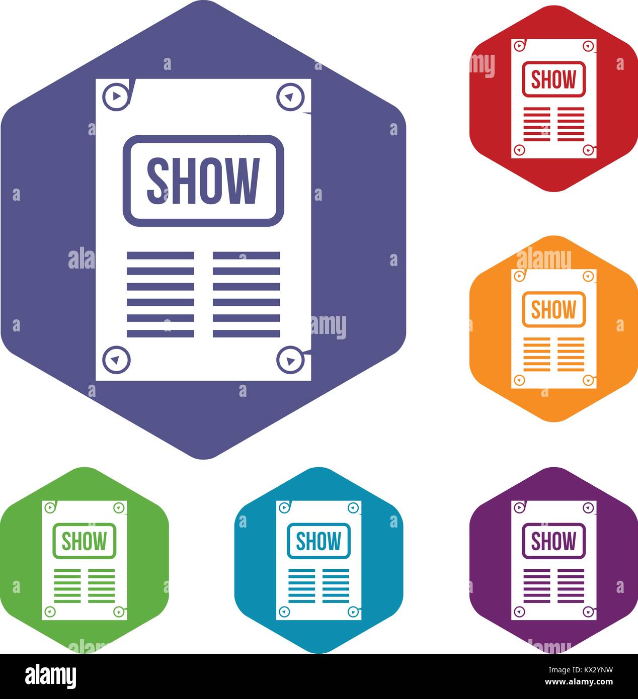 Poster icons set Stock Vector Image & Art - Alamy