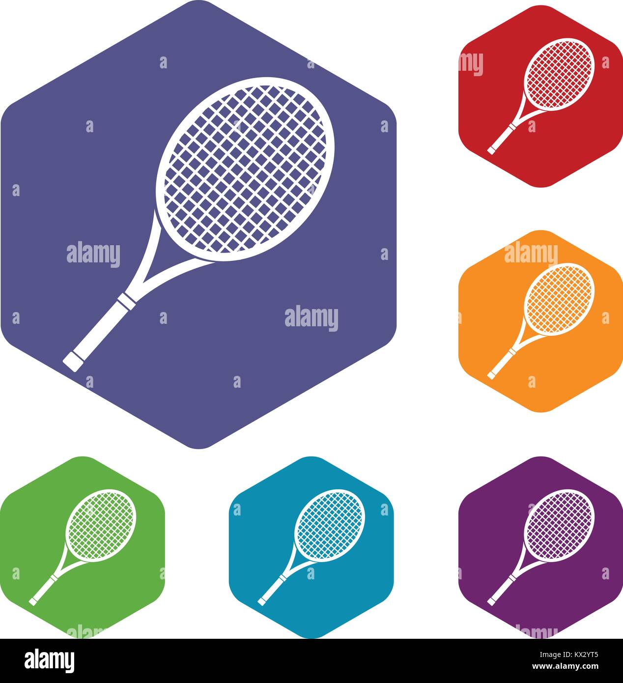 Tennis racket icons set Stock Vector Image & Art - Alamy