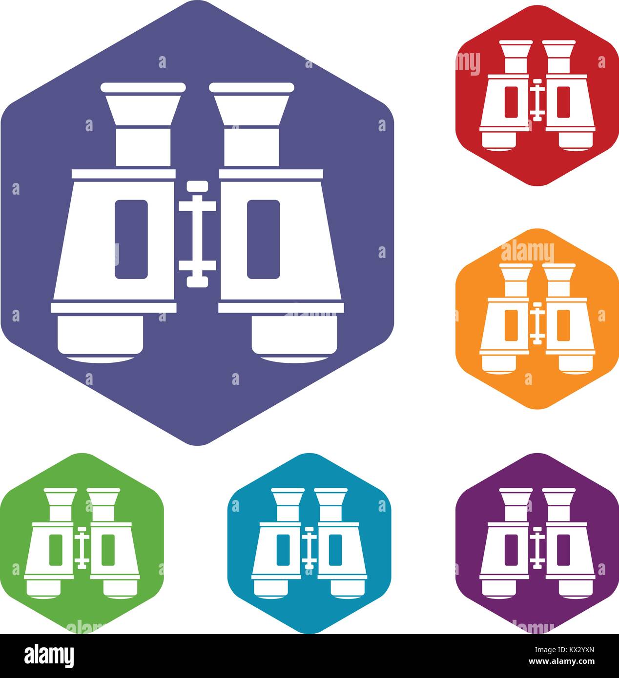 Binoculars icons set Stock Vector Image & Art - Alamy