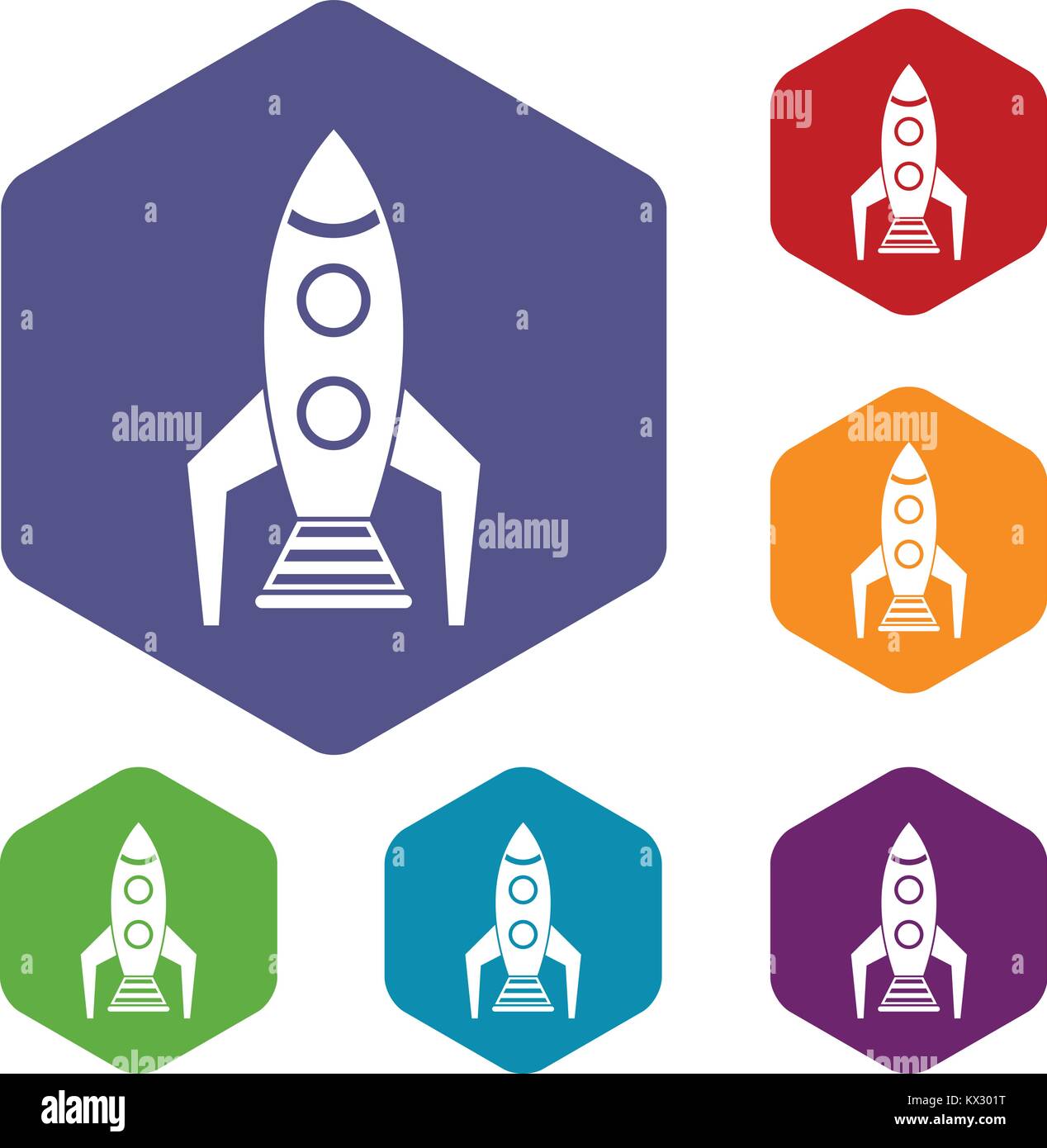Space rocket icons set Stock Vector Image & Art - Alamy