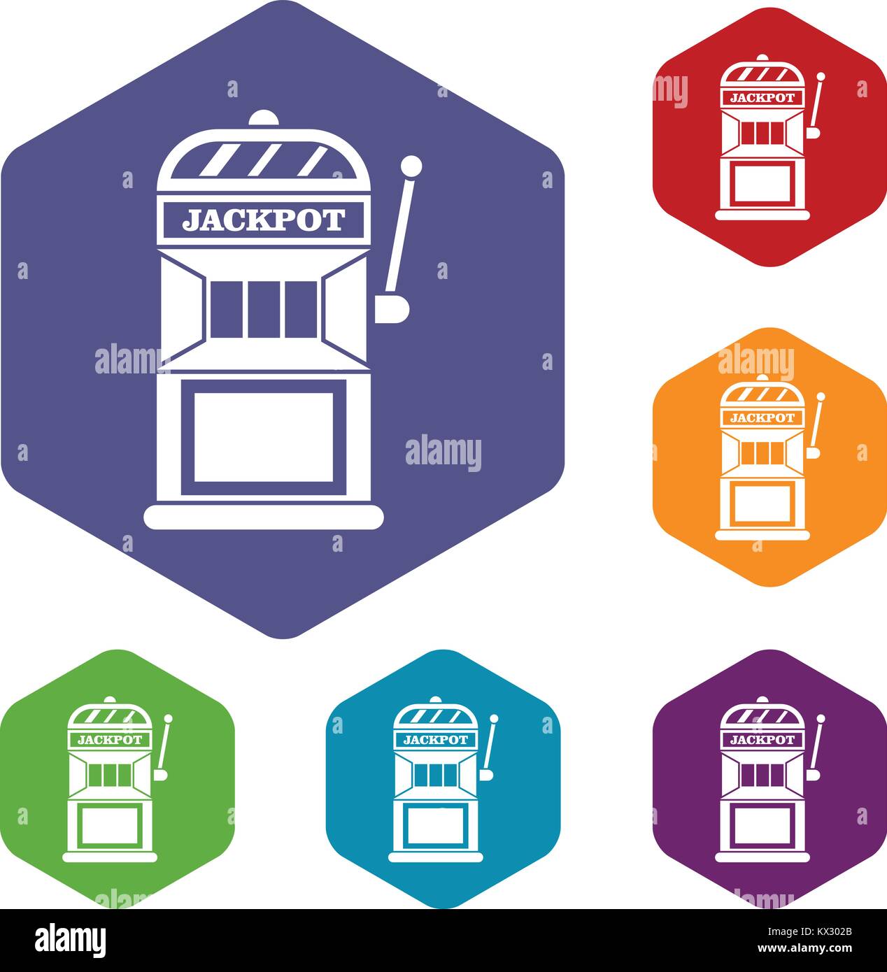 Gamble machine icons set Stock Vector Image & Art - Alamy