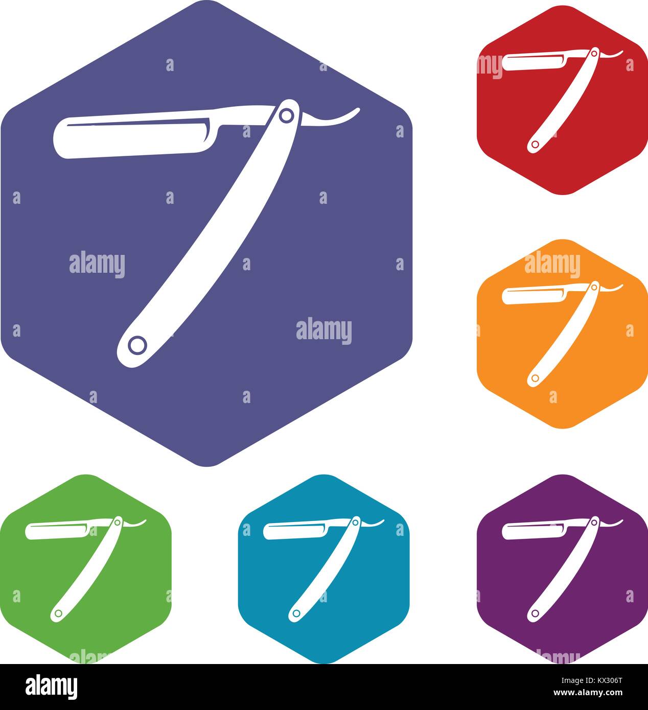 Razor blade icons set Stock Vector Image & Art - Alamy