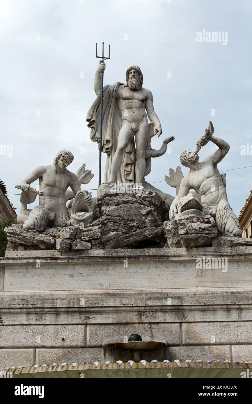 Neptune statue piazza del popolo hi-res stock photography and images ...