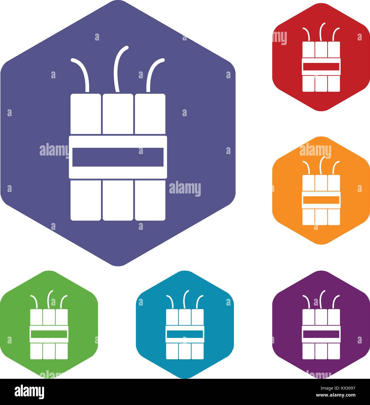 Dynamite explosives icons set Stock Vector Image & Art - Alamy
