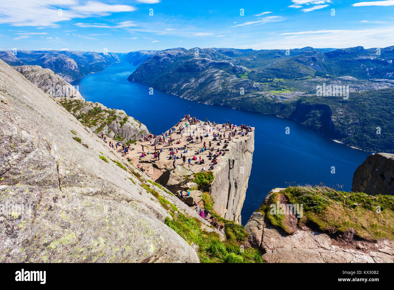 Preikestolen or Prekestolen or Pulpit Rock is a famous tourist ...