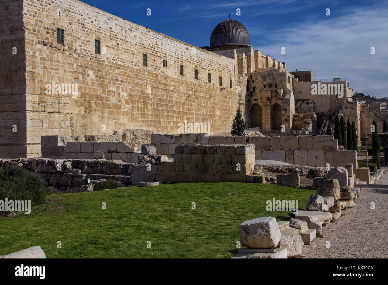 Al agsa mosque Tempel Mount historical Landscape Jerusalem Israel Stock ...