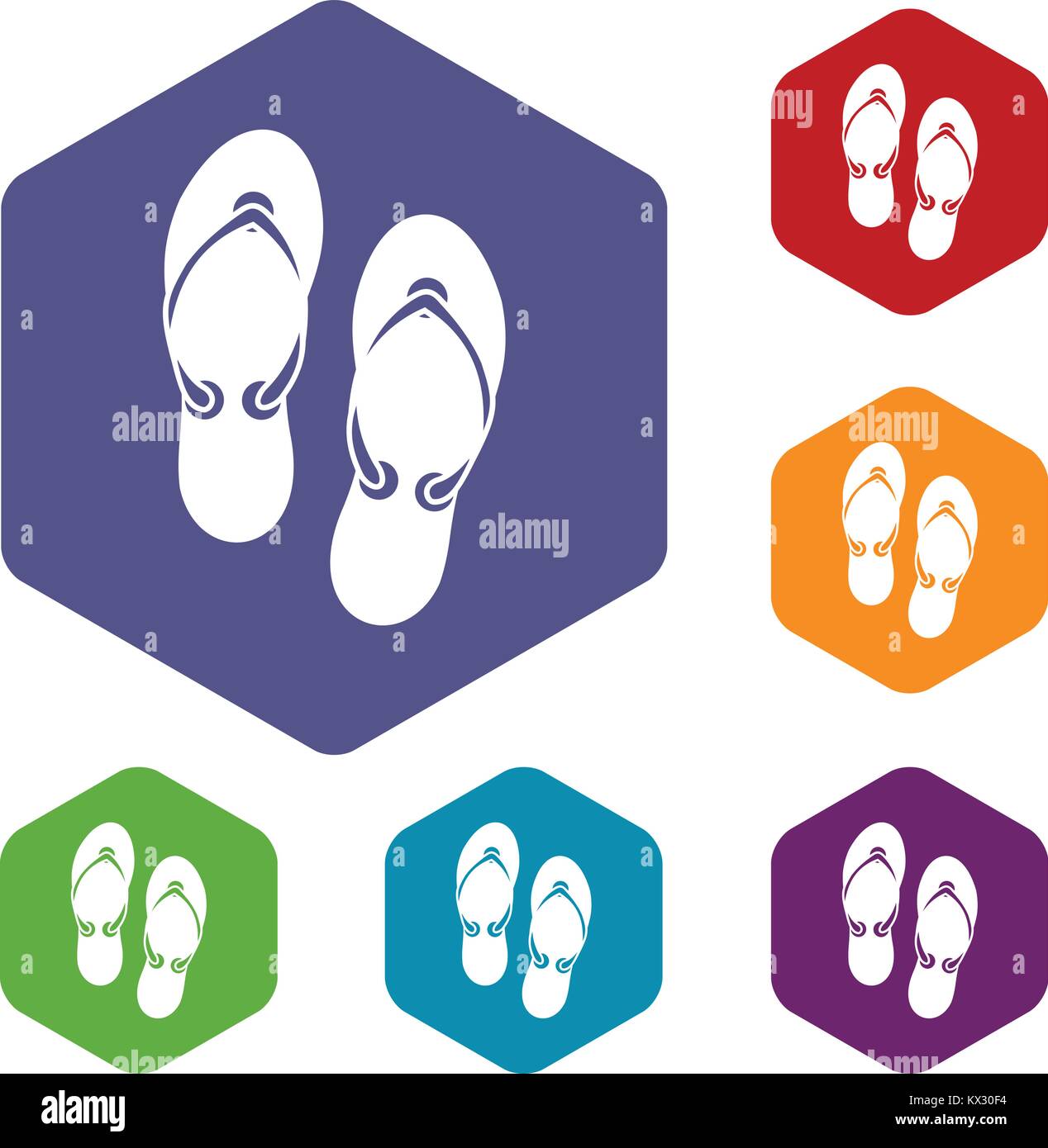 Flip flop sandals icons set Stock Vector Image & Art - Alamy