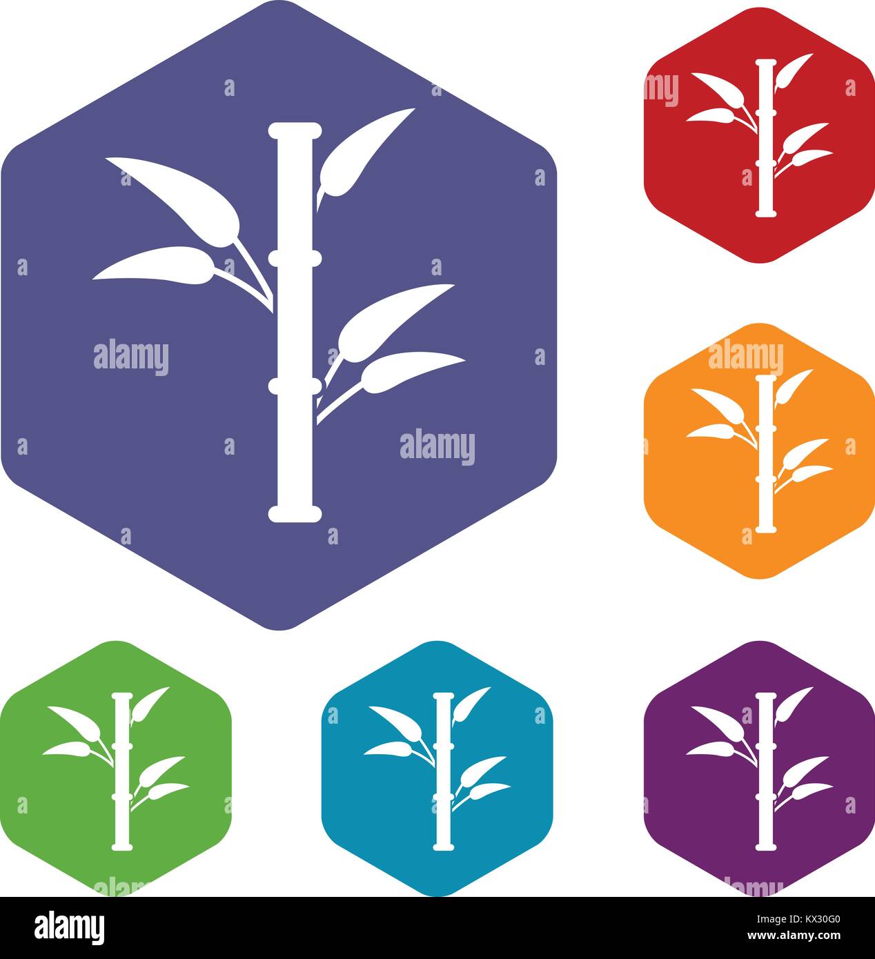Bamboo icons set Stock Vector Image & Art - Alamy