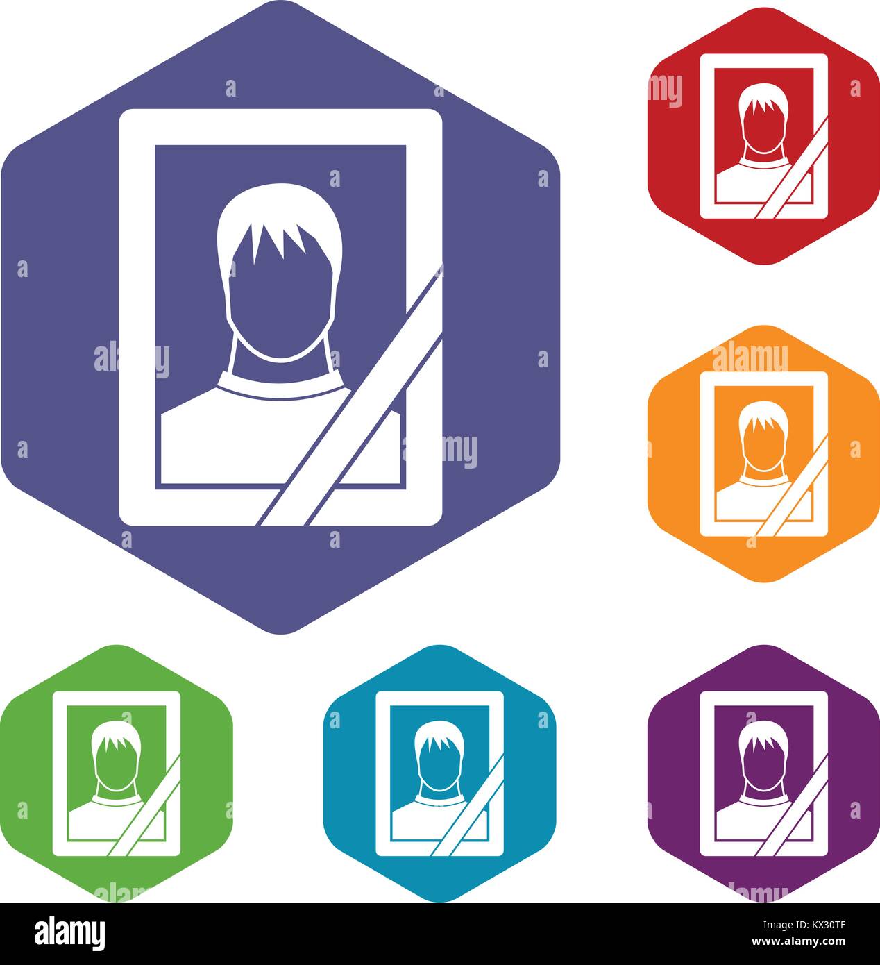 Memory portrait icons set Stock Vector Image & Art - Alamy