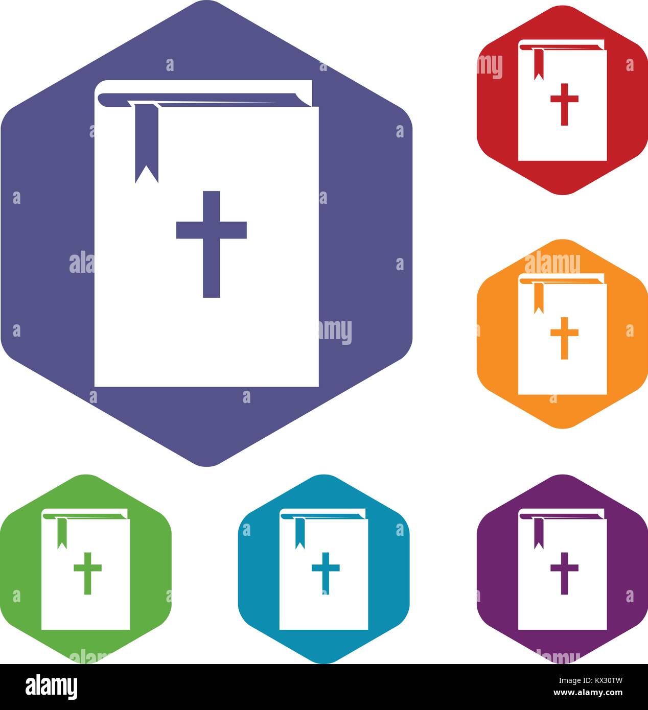 Bible icons set Stock Vector Image & Art - Alamy
