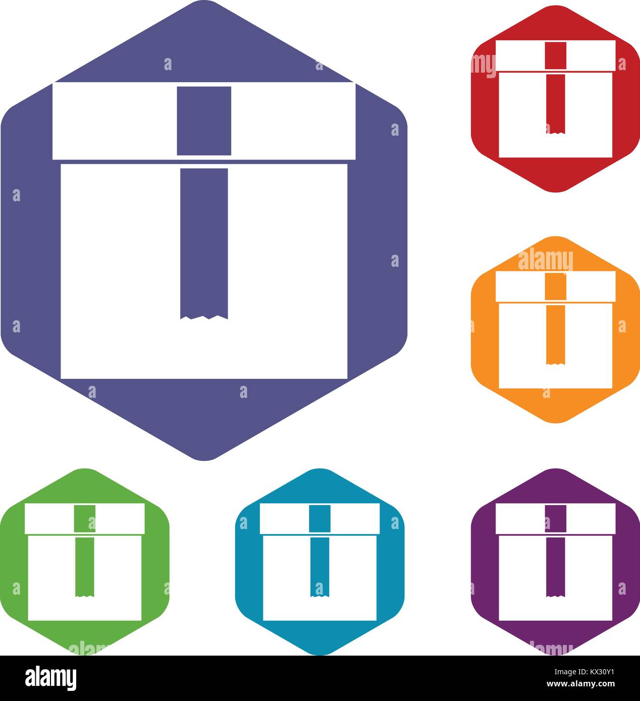 Box icons set Stock Vector Image & Art - Alamy