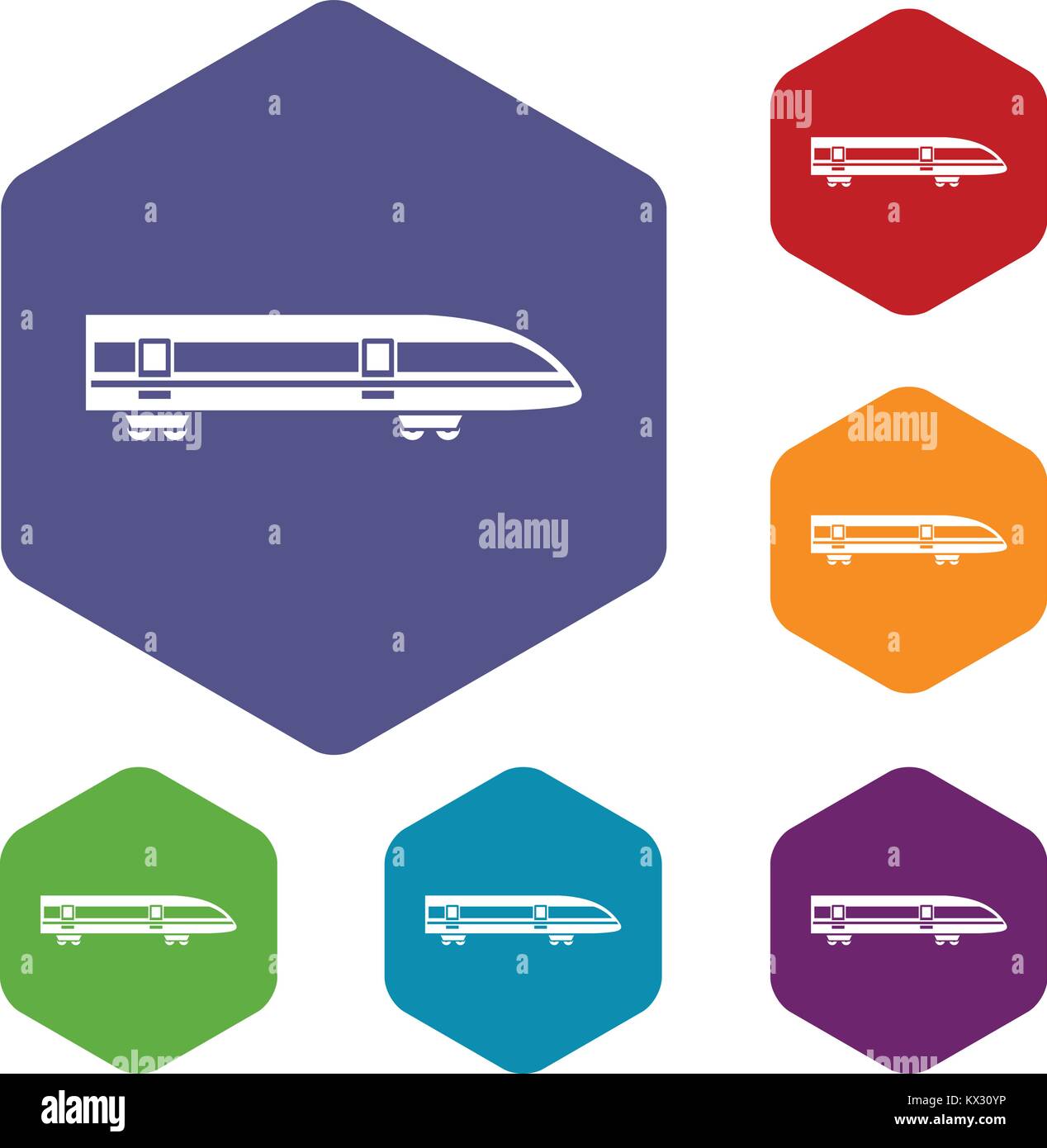 Modern high speed train icons set Stock Vector Image & Art - Alamy